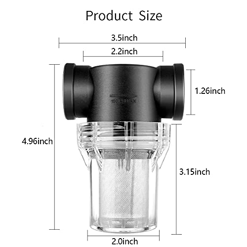 Cxztcl Inline Pipe Filter 1 Inch 40 Mesh Sediment Filter Strainer Attachment Raw Water Strainer for RV,Outdoor Gardening,Pressure Washer