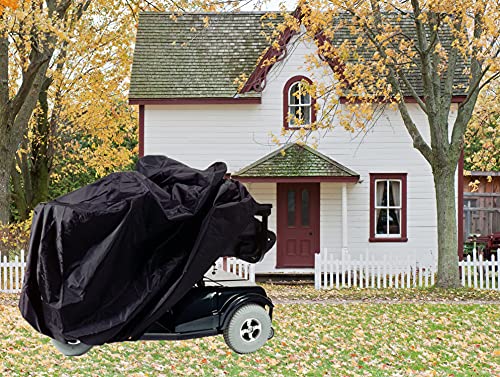 KISEER Outdoors Lawn Mower Cover Waterproof Heavy Duty 210D Polyester Oxford UV Protection Lawn Tractor Cover Fits Decks Up to 54" with Drawstring and Storage Bag