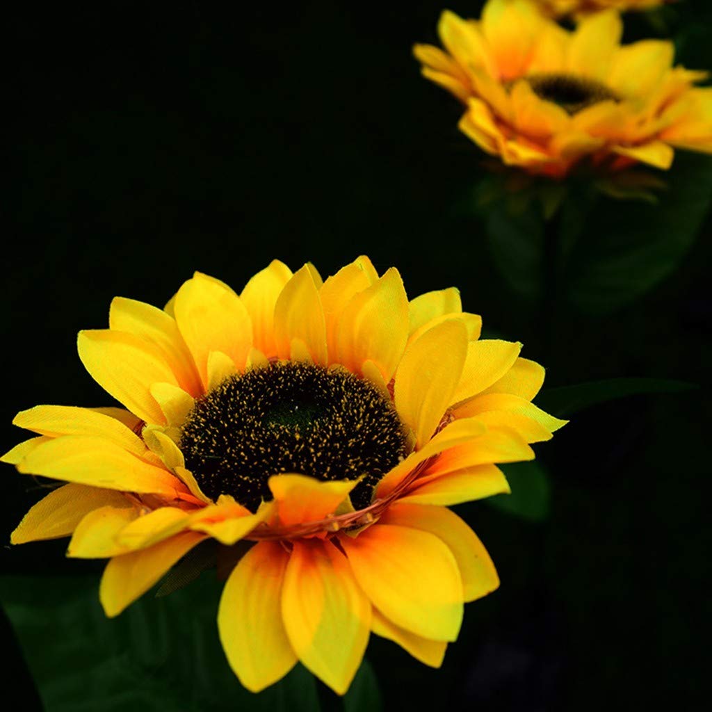 CENGNIAN 26in Sunflower Flower Solar Lights, Solar Fairy Lights Decor Fence Landscape Patio Yard Walkway, Landscape Stake Light for Yard, Pathway, Patio Decor, Solar Lights for Outside