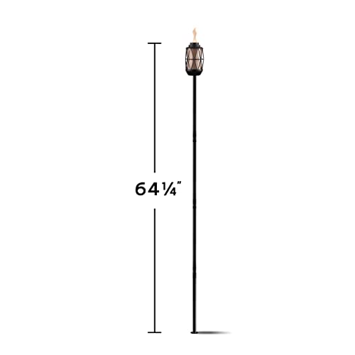 Tiki Brand BiteFighter Wire Metal Torch, 64.25 Inch, Modern Bronze and Black
