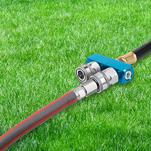 4PCS 3/8 Inch NPT Quick Connect Pressure Washer Coupler,Stainless Steel Pressure Washer Adapter Set, Male and Female Power Washer Quick Disconnect Kit