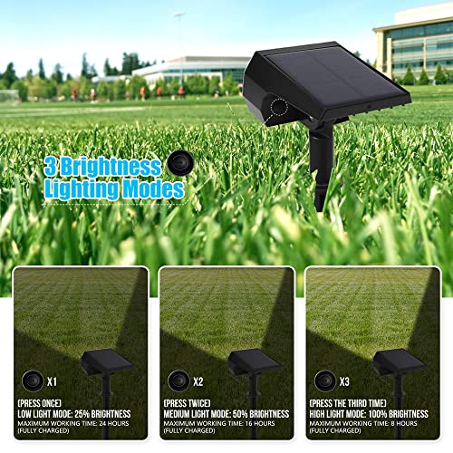 SOARCHICK Solar Outdoor Lights, IP65 Waterproof Outdoor Solar Spot Lights for Garden Yard Pathway Garage Porch 60 LED 3 Lighting Mode Auto On/Off Solar Powered Landscape SpotLight Wall Lights (1 Pack)