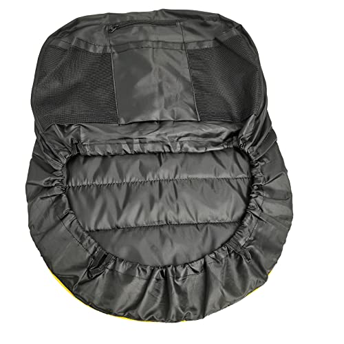 GaeaAuto Riding Lawn Mower Seat Cover 600D Oxford Cloth Weatherproof Deluxe Durable Tractor Seat Cover, Yellow, Medium