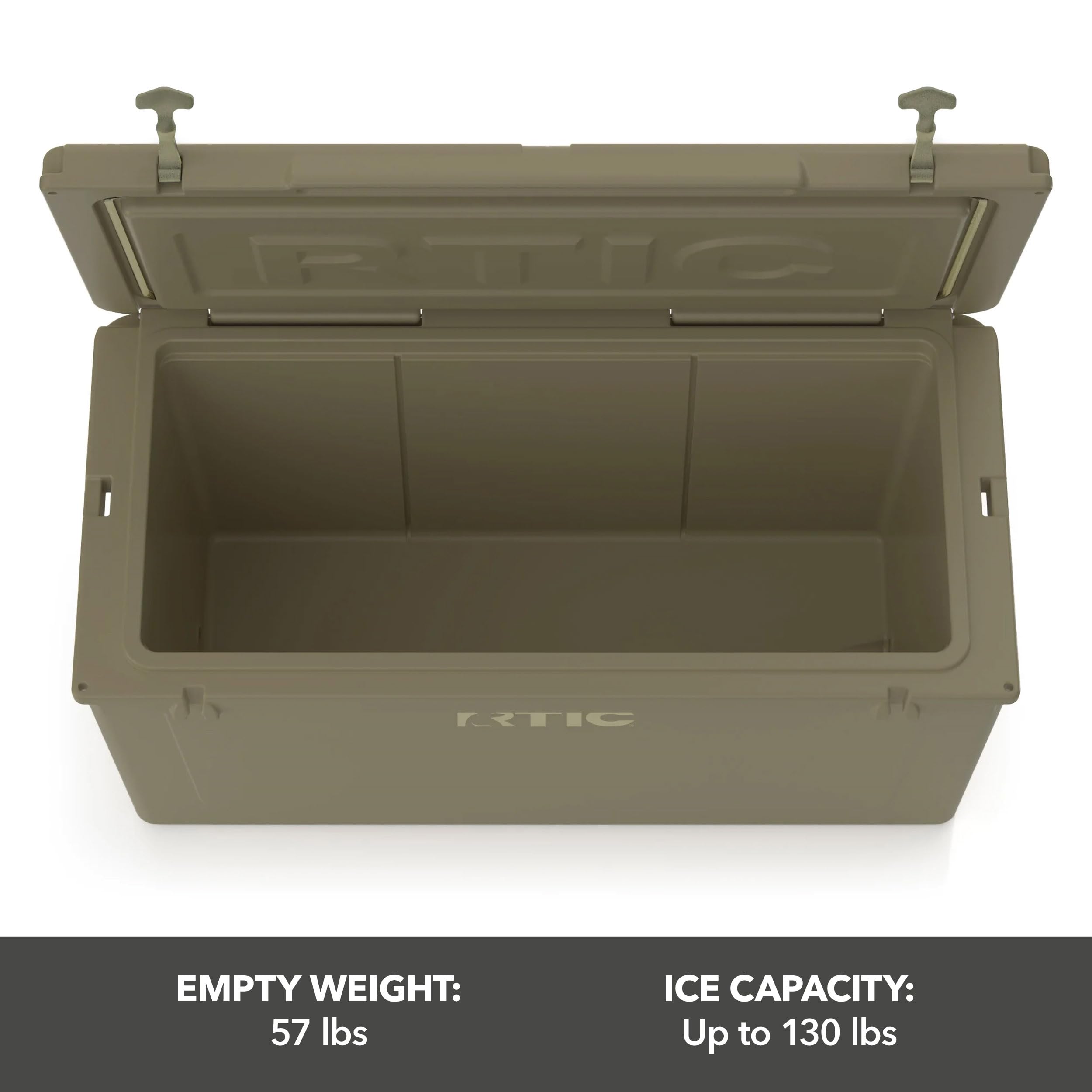 RTIC 145 QT Ultra-Tough Cooler Hard Insulated Portable Ice Chest Box for Beach, Drink, Beverage, Camping, Picnic, Fishing, Boat, Barbecue, Olive
