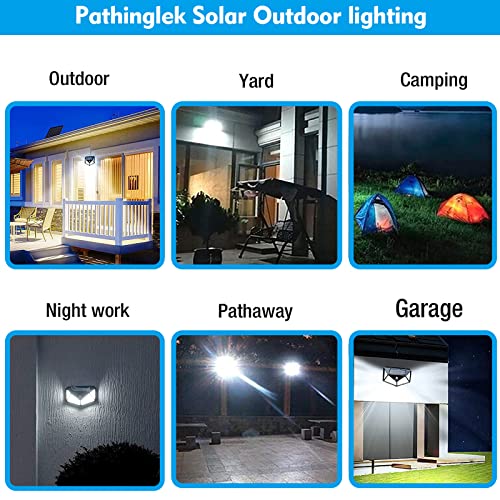 Korunb Solar Motion Lights Outdoor 6 Pack, Solar Fence Lights, 100LED/3 Modes 270° Lighting Angle Motion Sensor Security Lights, IP65 Waterproof Solar Powered for Garden Fence Patio Garage
