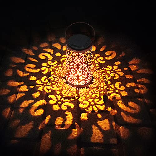 Green Convenience Solar Lanterns Outdoor 2 Pack Outdoor Solar Hanging Lantern Lights,LED Solar Light with Handle Waterproof Outdoor Solar Lanterns,for Table Patio Yard Pathway Christmas