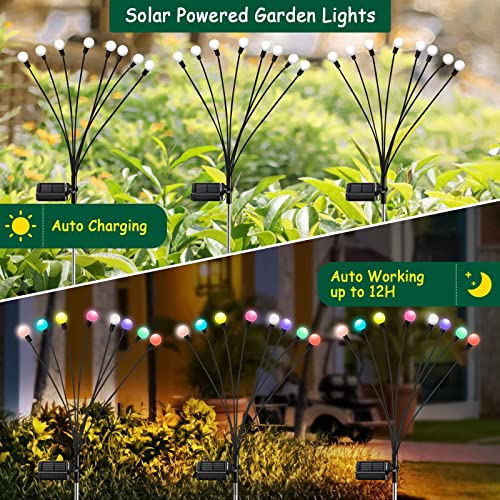 GARPER Solar Garden Lights β High Flexibility Starburst Swaying Lights - Upgraded 2 Modes Solar Lights Outdoor Waterproof, Color Changing Solar Firefly Lights for Yard Pathway Patio Garden Decoration