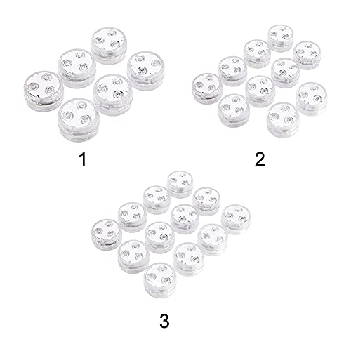 EMVANV Submersible Led Lights, Mini Underwater Light 3 LED RGB Tea Lights Candles, Hot Tub Pond Lights with Remote for Fountain Aquariums Vase Garden Party(6pcs)