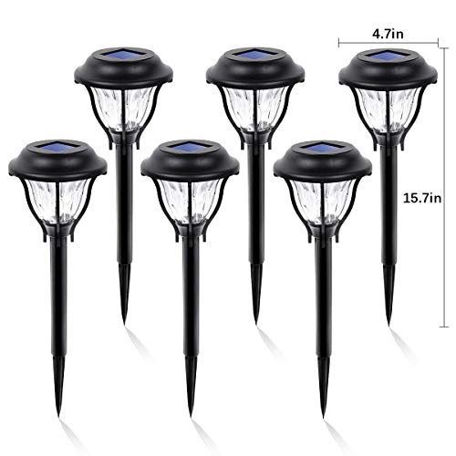 SOLPEX Solar Outdoor Lights Pathway, 6 Pack LED Solar Path Lights, Solar Garden Lights Outdoor Waterproof, Solar Powered Pathway Lights for Yard, Pathway, Lawn (Warm White)