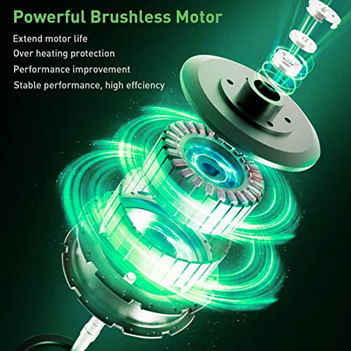 HZG Cordless Pressure Washer, Brushless Portable Pressure Washer,3 Adjustable Levels with 6-in-1 Nozzle,Max 950 PSI, 2× 21V 4.0Ah Rechargeable Battery for Car,Fence,Floor Cleaning & Watering,Black
