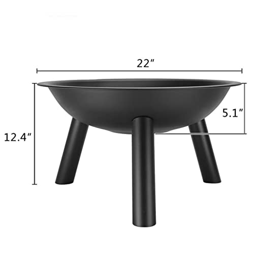 LDCHNH 22inch Reusable Campfire Pot Portable Outdoor Garden Easy Lighting Fire Pits Travel Camping Tank Heating Fire Box Home Uesd