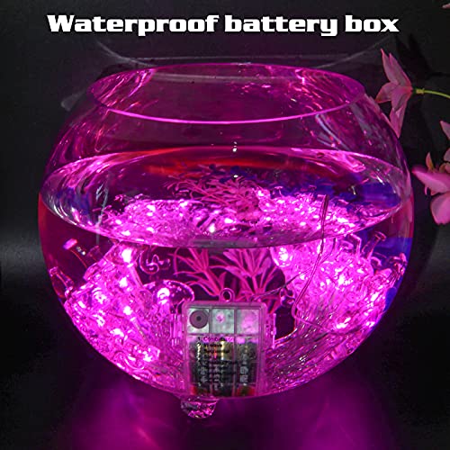 Battery String Lights Pink Crystal Flamingo Lights 30.5ft 60 LED Waterproof Outdoor String Lights, 8 Lighting Modes Battery Twinkle Lights, Patio Garden Wedding Christmas Flamingo Party Decorations