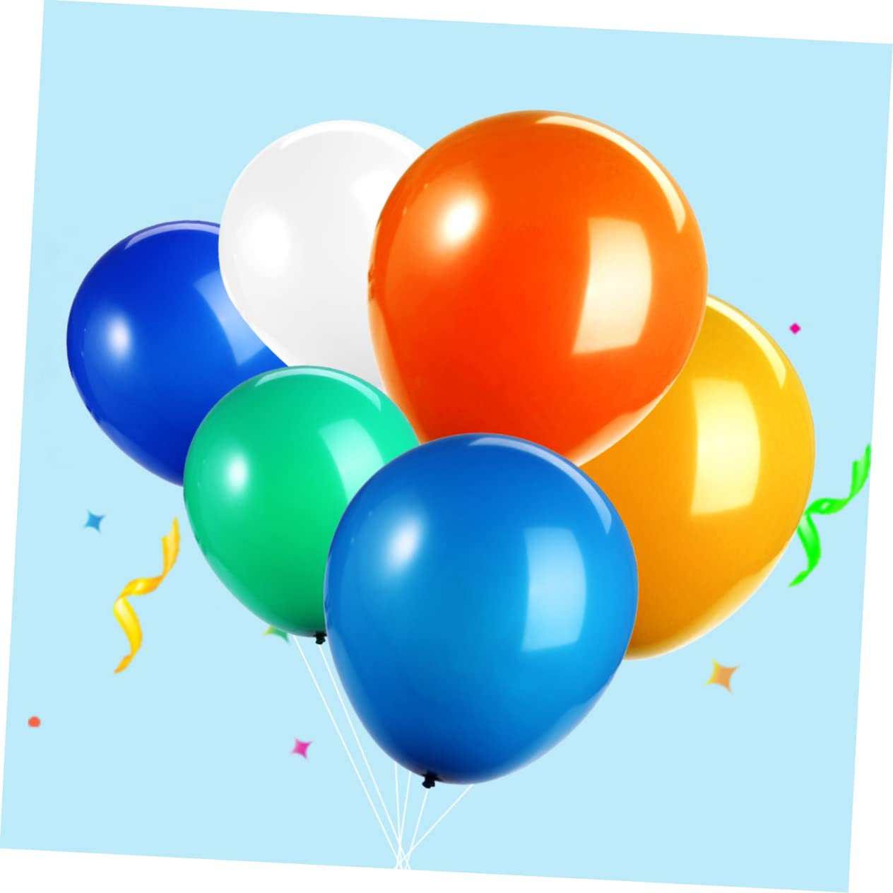 jojofuny 6 Pack Light Blue Latex Balloons Giant 36 Round Birthday Decorative Party Balloons for Wedding Baby Shower