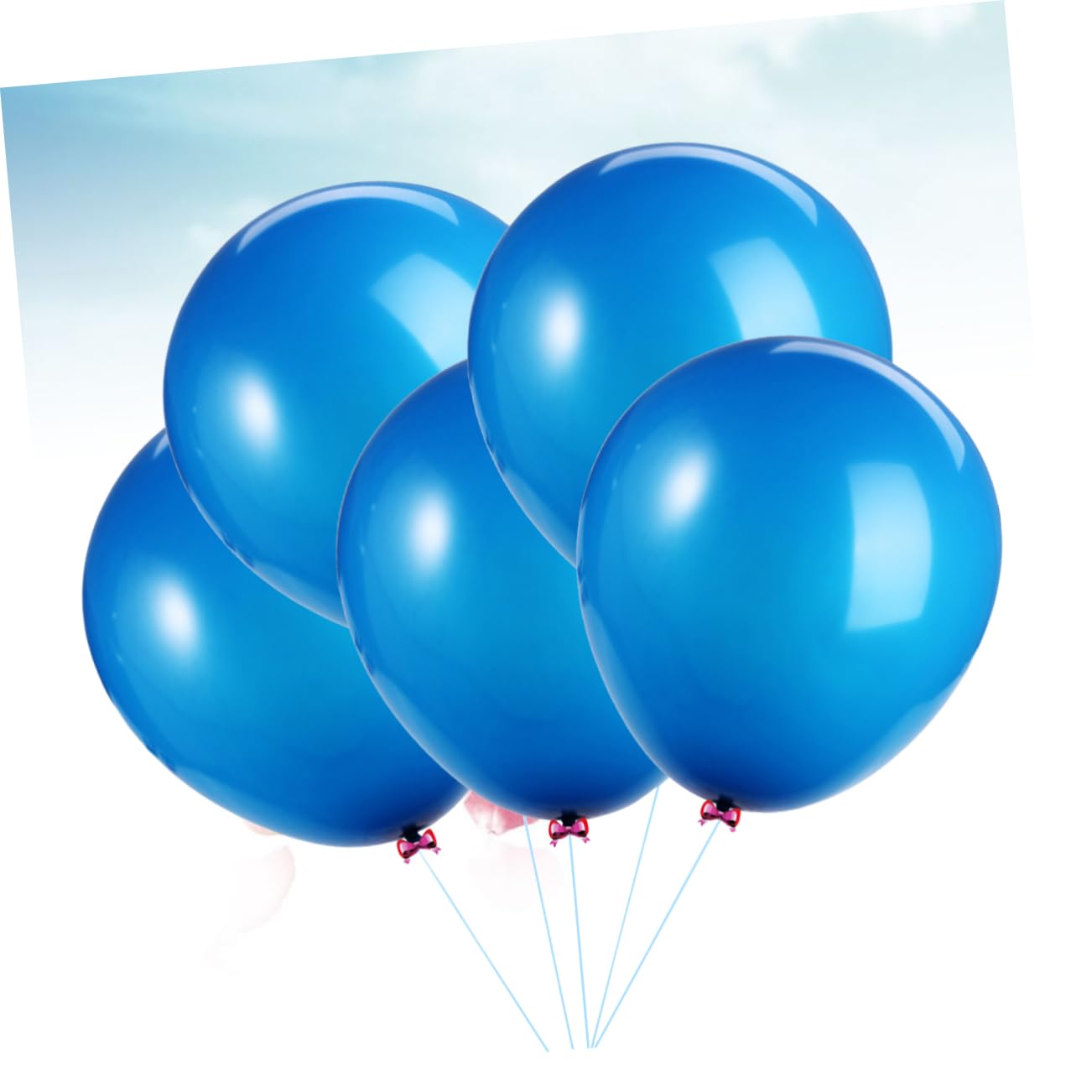jojofuny 6 Pack Light Blue Latex Balloons Giant 36 Round Birthday Decorative Party Balloons for Wedding Baby Shower