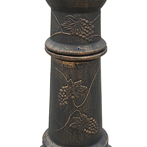 LDCHNH Garden Fire Pit Outdoor Cast Iron Mantelpiece Retro Charcoal Stove European Style Backyard Heating Oven Patio Vertical Fireplace