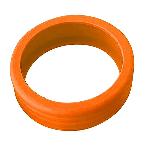 JTLB 8-Pack Luggage Suitcase Wheel Covers, Noise Cancelling and Shock Absorbing Protective Silicone Caster Covers for Trolley Case (Orange)