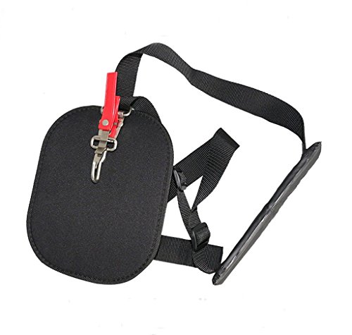 sleeri Weed Eater Strap Weedeater Harness - Universal String Trimmer Single Shoulder Pad Strap - Shoulder Arm Saver - Adjustable Grass Trimmer Weed Whacker Harness for Garden Lawn, Black