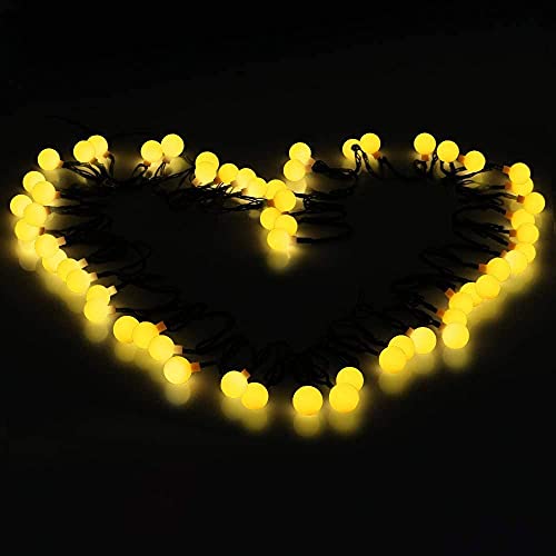 Kiosbibi Outdoor String Lights, 35.6ft 60LED Solar String Lights Outdoor Waterproof IP65, 8 Lighting Modes LED String Lights for Garden Yard Porch Wedding Party Patio Decor Christmas Gifts