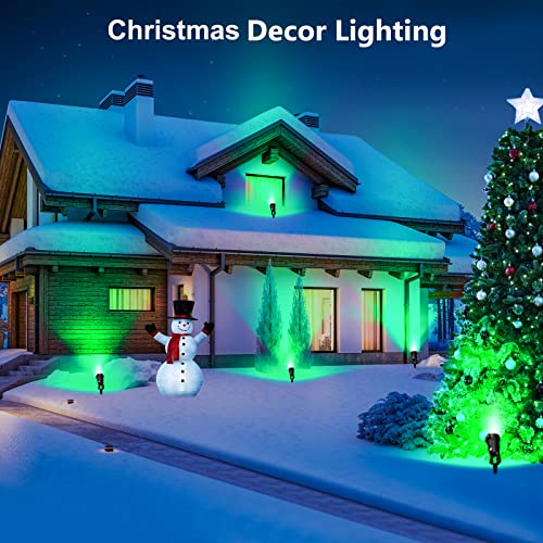 OurLeeme Spot Lights Outdoor - 3W LED Lawn Garden Flood Light Waterproof Landscape Lighting Low Voltage Landscape Lights Spotlights for Yard Green Light AC 85-265V
