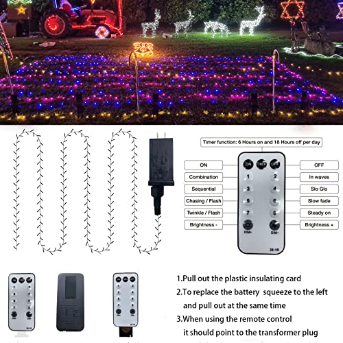 Hawisphy 108ft Christmas Outdoor String Lights, 300 LED Warm White String Lights with Remote, 8 Lighting Modes Fairy Lights for Home Tree Party Wedding Garden Halloween Xmas Decoration
