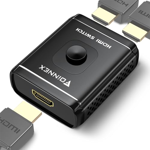 HDMI Switch, FOINNEX Bidirectional HDMI Switcher, 4K@60Hz HDMI Splitter 2 in 1 Out Support PS4/3, Xbox, NS, Blu-Ray Player, Roku (One time 1 Display)