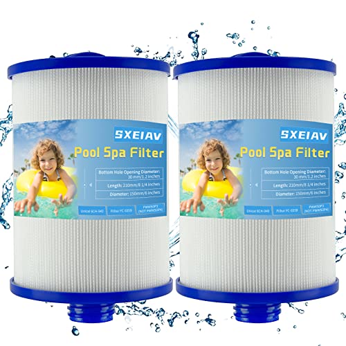 Spa Filters Replacement for Unicel 6CH-940, PWW50P3 Spa Filter for Hot Tub PWW50P3 Filters,for Filbur FC-0359,for Waterways 817-0050,Screw in SAE Thread Filter (2Pcs)