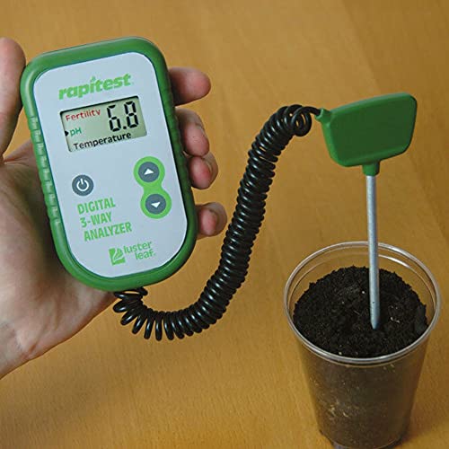 Plant Test Tester 3 in 1 Digital Ph Fertility Thermometer Soil Garden Digital 3 Way Soil Analyzer