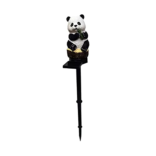 Pannow Outdoor Solar Panda Lights, Solar Powered LED Lovely Panda Light, Waterproof Resin Garden Decorative Lighting Lamp for Garden Landscape Camping Patio Lawn Yard Pathway Porch Backyard Decor