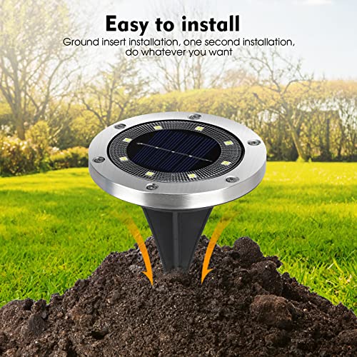 SOLARTRIP Solar Ground Lights, 2023 Newest Upgraded Outdoor Garden Waterproof Bright in-Ground Lights, Landscape Lights for Pathway,Yard,Deck,Lawn,Patio,Walkway (4 Pack - White Light)