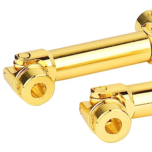 RZXYLRC Stainless Steel Drive Shaft Gold Front Rear Center Shaft for TRX4M 1/18 RC Crawler Defender Upgrade, 2PCS