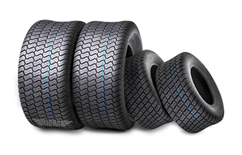 Set 4 WANDA Lawn Mower Turf Tires 16x6.5-8 Front & 23x10.5-12 Rear /4PR -13019/13049