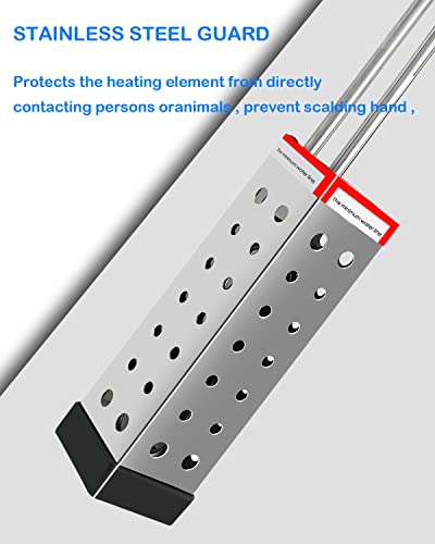 1500W Immersion Water Heater, Pool Water Heater Above Ground with Stainless Steel Guard Cover and Digital LCD Thermometer for Bathtub, Garden, Backyard