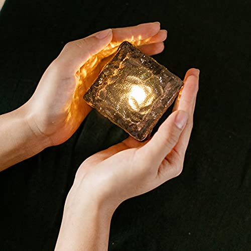 TDA Trading Solar Outdoor Ice Cube Lights for Garden Decoration, 2.8 βx 2.8β Frosted Acrylic Brick Waterproof Solar Landscape Lights for Tabletop Yard Patio Pathway Decor (Warm White) (8 Pieces)