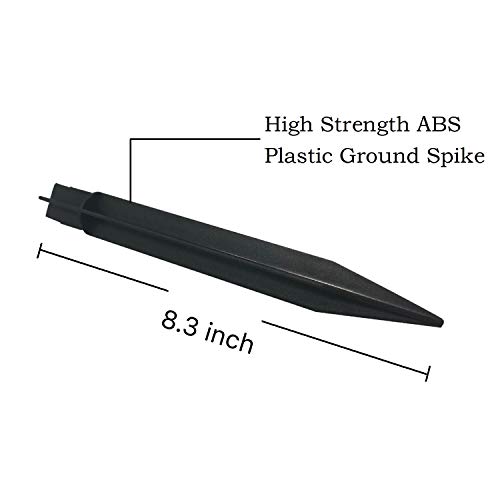 New Huing 4 PCs Plastic Spikes Solar Torch Lights Replacement ABS Plastic Spikes Ground Stake for Garden Lights