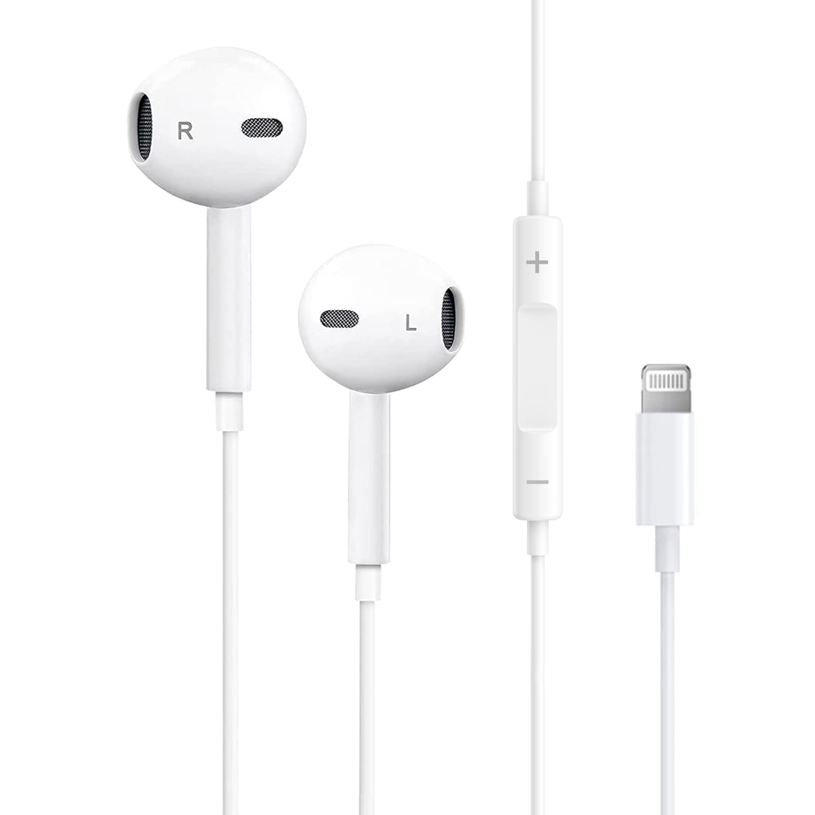iPhone Earbuds Wired with Lightning Connector iPhone Headphones Wired Earphones with Built-in Microphone & Volume Control【MFi Certified】Compatible with iPhone 14/13/12/11/XR/XS/X/8/7/SE-All iOS