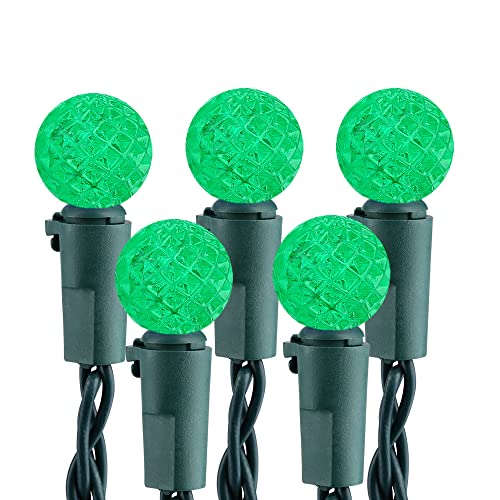 Brizled Green Christmas Lights, 24.67ft G12 70 LED Christmas Lights Outdoor, Connectable 120V UL Listed Christmas Tree Lights Indoor Christmas Light String for Xmas Tree Party Wreath Room Garden Decor