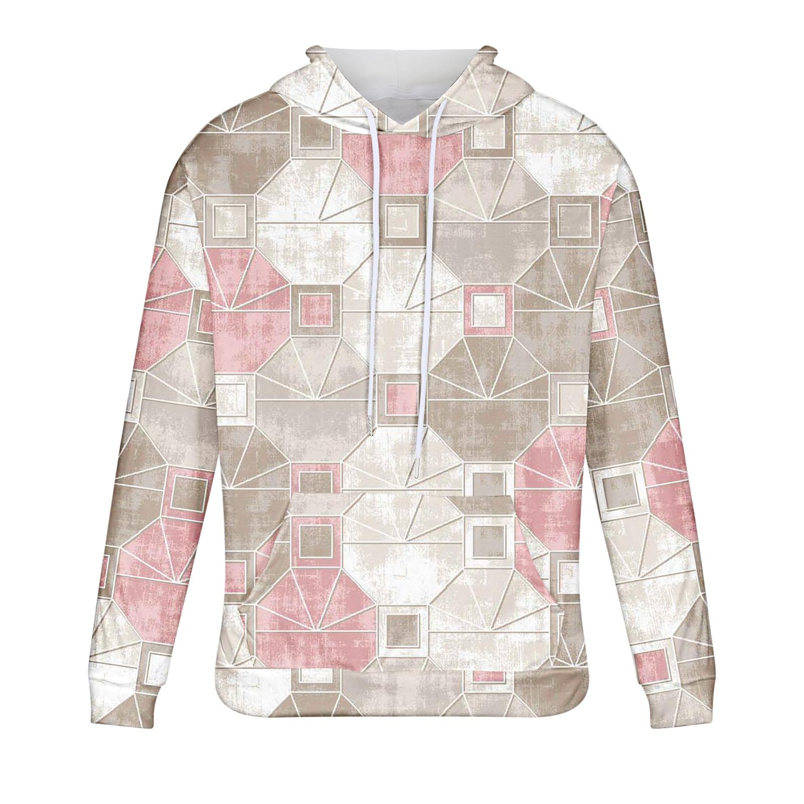 Muscularfit graphic crewneck sweatshirt men Vintage Crewneck Sports Sweatshirts Causal Long Sleeve Print Graphic Pullover Drawstring Hoodies Fall Clothes today 2023 Pink 3X