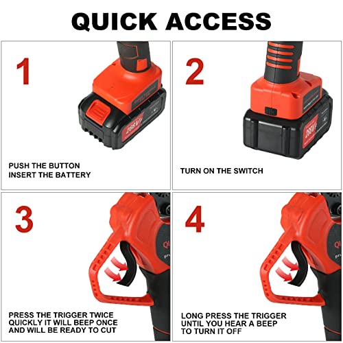 Electric Pruning Shears WBLLG Cordless Electric Pruning Battery Powered, Tree Branch Pruner with Brushless Motor, 2 Pcs 25V Lithium Battery, SK5 Blades, 1.6 Inch Cutting Diameter