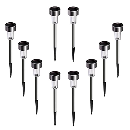 URUTOREO Solar Lights for Outdoor Pathway 10 Waterproof LED Lawn Lamps Set for Walkway Patio Path Garden Yard Decor, Solar Powered Garden Landscape Path Lights (Multicolor)