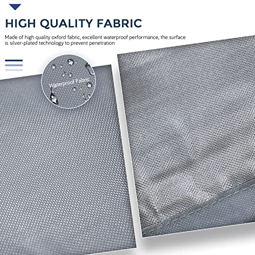 Aurragiy Square Hot Tub Cover Garden Hot Tub Spa Cover Replacement Waterproof UV Protected Rectangular Spa Cover Outdoor Spa Covers(91''Lx91''Wx12''H, Grey)
