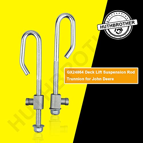 Huthbrother GX24864 GX21718 Deck Lift Hanger Rod kit, Compatible with John Deere 14M7465 GX26085 24M7053, for E130 Deck Lift Link Kit GX24864A GX24864B, Set of 2