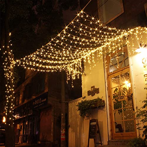 ECOWHO Solar String Lights Outdoor, 72ft 200 LED Solar Powered Fairy Lights Waterproof Decorative Lighting for Patio Garden Yard Party Wedding (Warm White,1Pack)