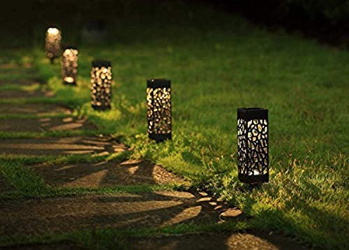 HomeRoots 10 Pack Solar Powered LED Garden Lights, Automatic Led for Patio Yard Solar Lights Outdoor (White Light)