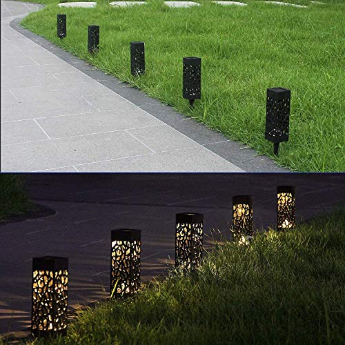 HomeRoots 10 Pack Solar Powered LED Garden Lights, Automatic Led for Patio Yard Solar Lights Outdoor (White Light)