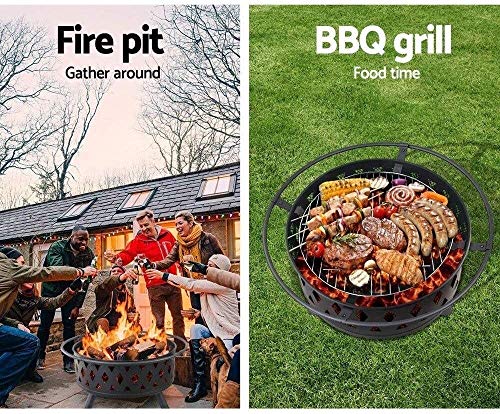 LEAYAN Garden Fire Pit Portable Grill Barbecue Rack Wood Burning Fire Pit Backyard with Cooking Grill,Fire Pit Multifunctional Barbecue Rack Indoor Winter Charcoal Heater for Camping Backyard