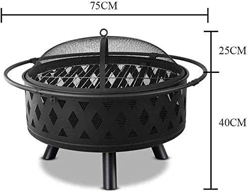 LEAYAN Garden Fire Pit Portable Grill Barbecue Rack Wood Burning Fire Pit Backyard with Cooking Grill,Fire Pit Multifunctional Barbecue Rack Indoor Winter Charcoal Heater for Camping Backyard