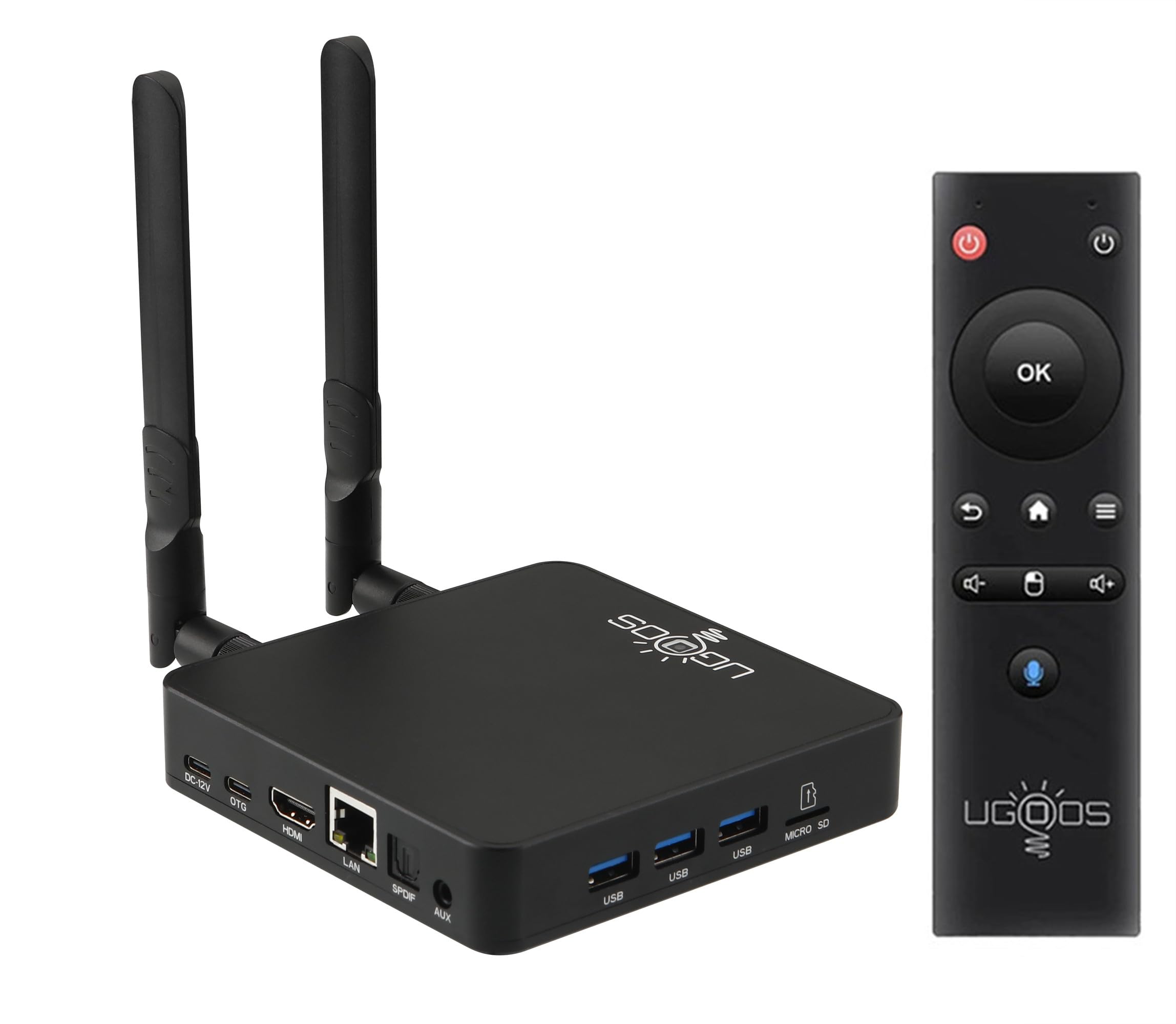 Ugoos AM8 8K Ultra HD Android TV Box Android 11.0 Amlogic S928X-J LPDDR4 4GB RAM 32GB ROM WiFi6E 1000M LAN BT5.3 USB3.0 Support AV1 H.265 8Kx4K 60fps HDR Set Top TV Box
