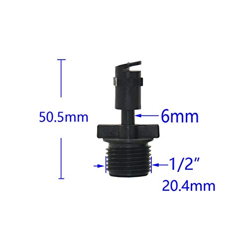 ZXCVB 180 Degree Atomization Nozzle Garden Irrigation Refraction Nozzle Agricultural Fruit Tree Watering Sprayer 50 Pieces (Color : 6MM)