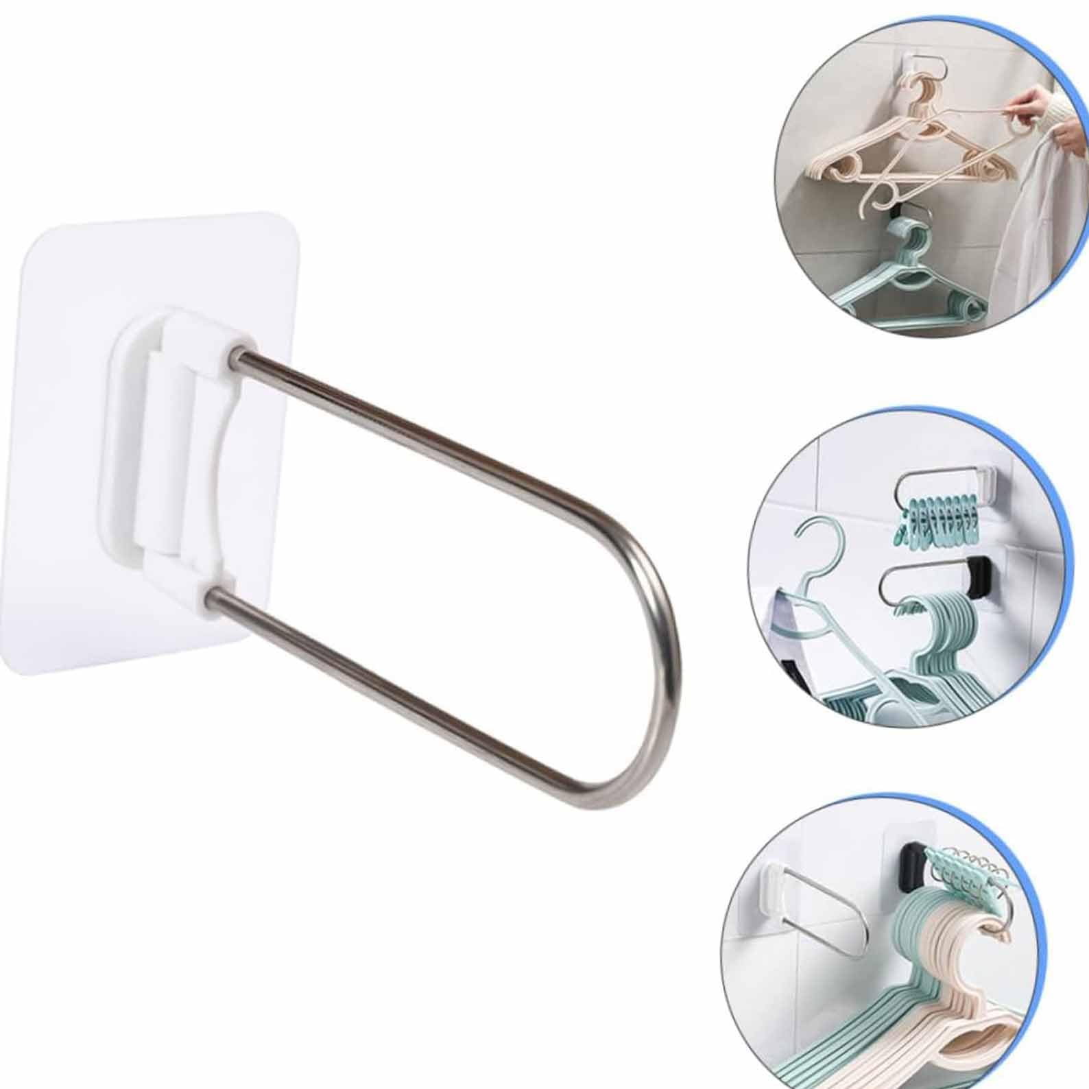 3pcs Storage Rack Swinging Towel Bar Wall Mounted Rack Towel Holder for Kitchen Cabinet Folding Clothes Rack Swing Hangers