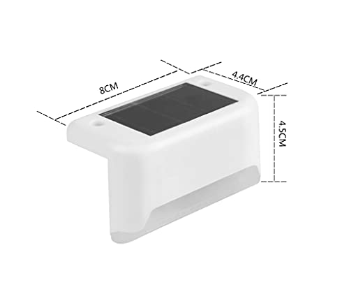 Solar Deck Lights 1 LED Wall Light Outdoor Garden Wall Lighting Fence Light Waterproof Landscape Courtyard Solar Ladder Light Color Changing Light Suitable for Outdoors Celebrations Pack of 4 Pieces